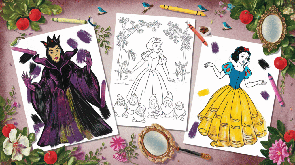 +38 Snow white coloring pages - Mila Coloring Free Printable