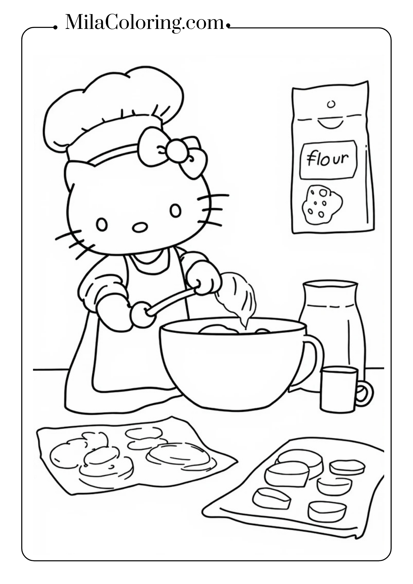 +50 Hello Kitty Coloring Pages - Mila Coloring Free Printable