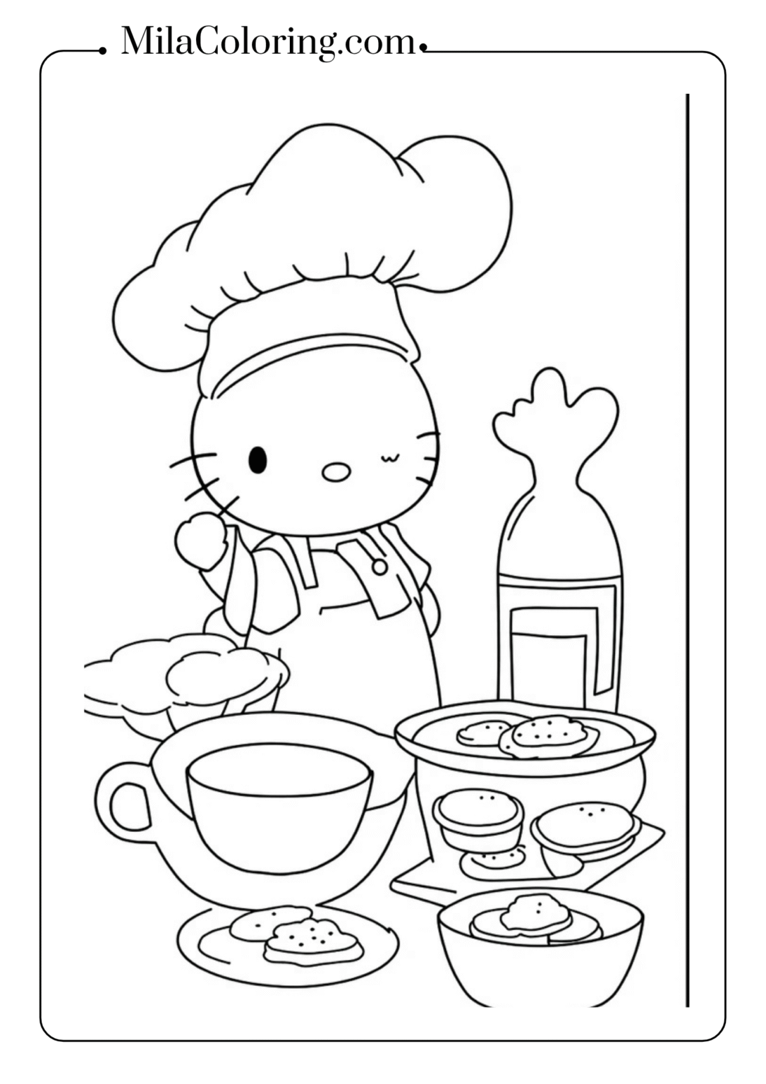 +50 Hello Kitty Coloring Pages - Mila Coloring Free Printable