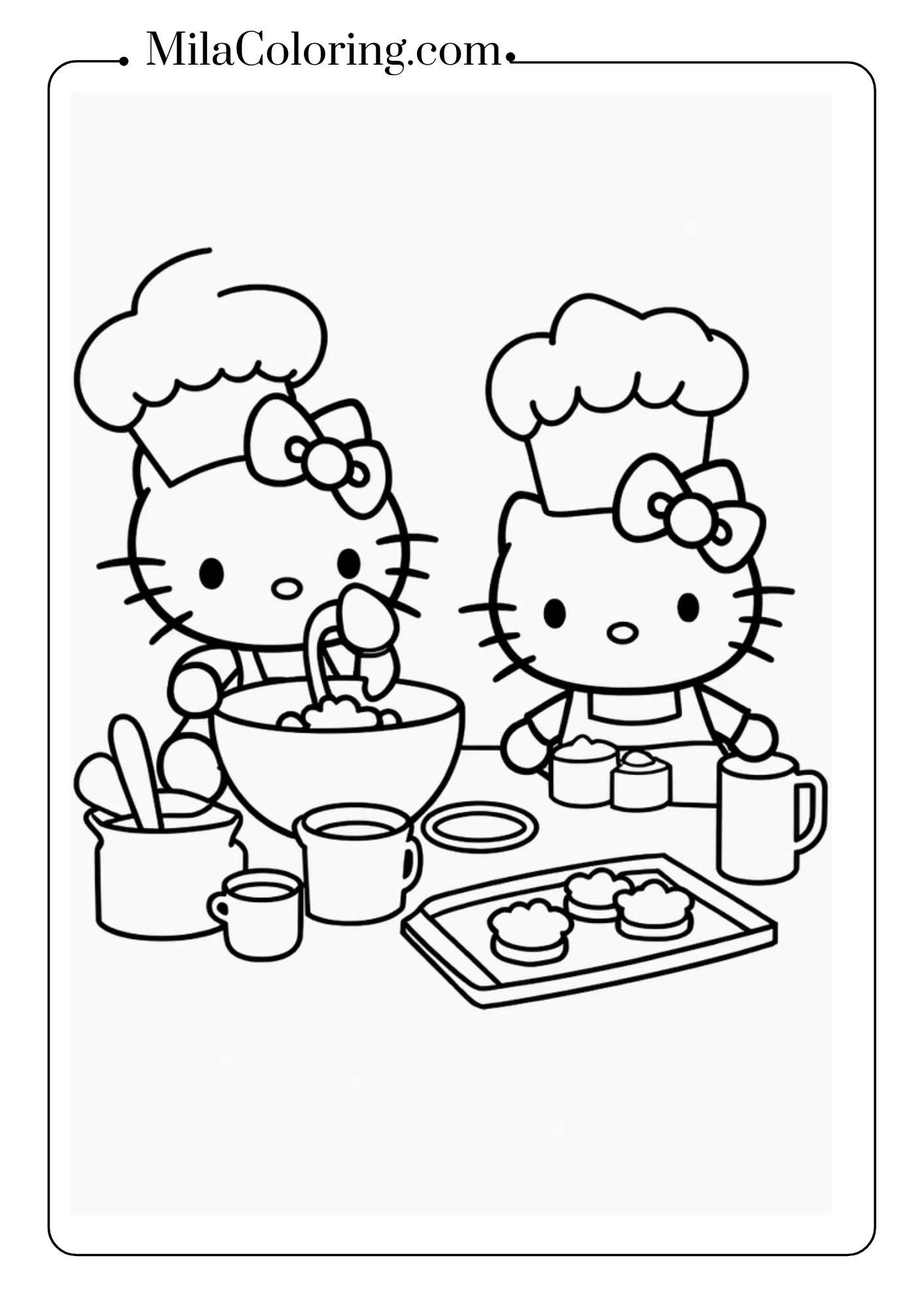 +50 Hello Kitty Coloring Pages - Mila Coloring Free Printable