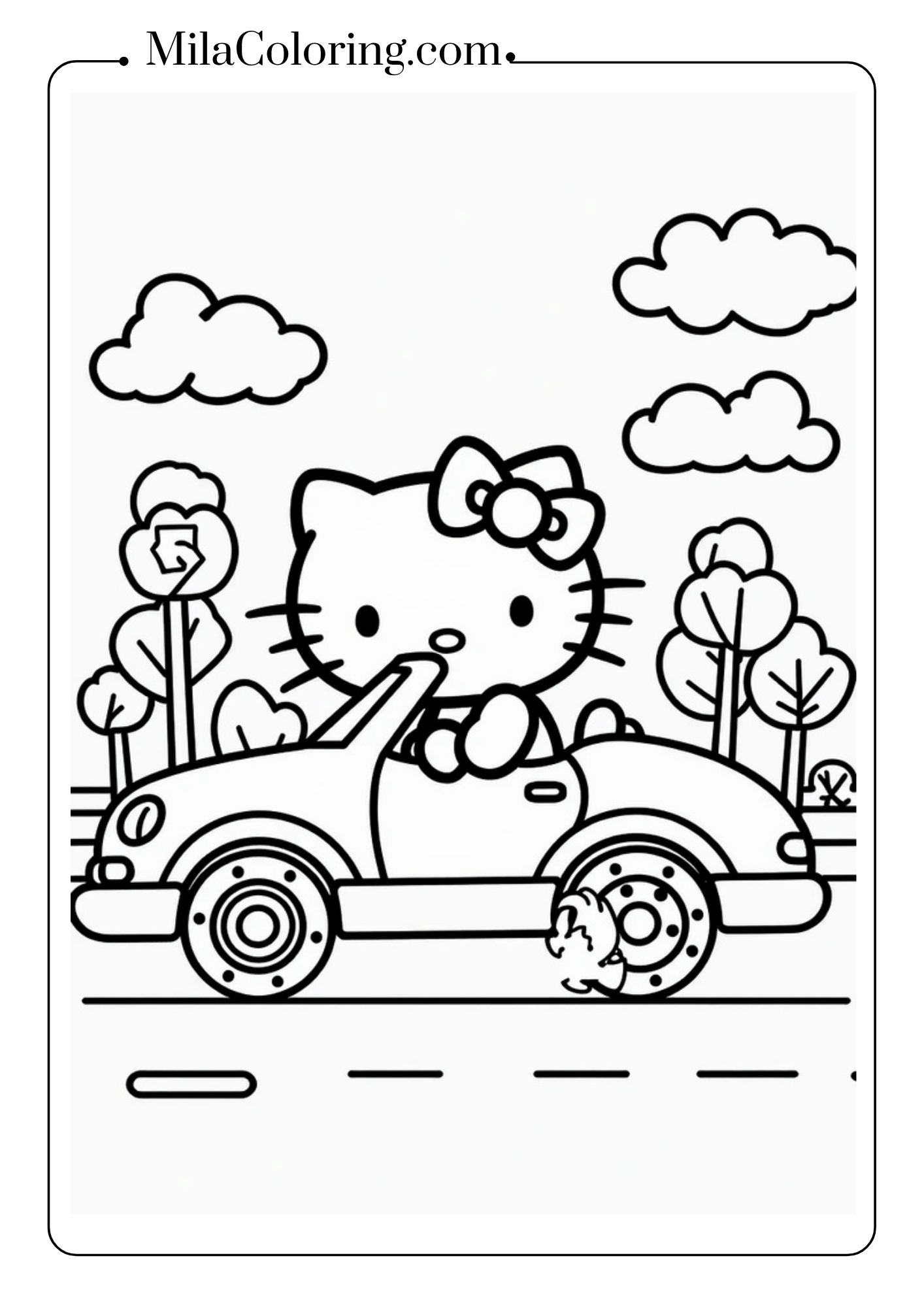+50 Hello Kitty Coloring Pages - Mila Coloring Free Printable