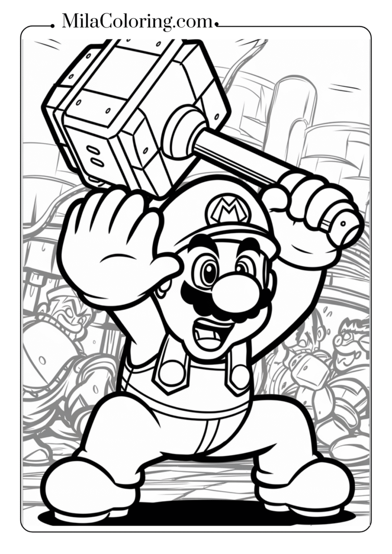 +60 Mario Coloring Pages Nintendo Fan - Mila Coloring Free Printable