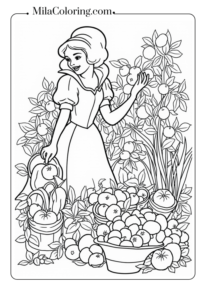 +38 Snow white coloring pages - Mila Coloring Free Printable