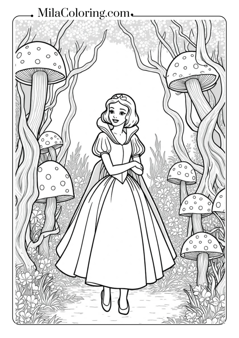 +38 Snow white coloring pages - Mila Coloring Free Printable