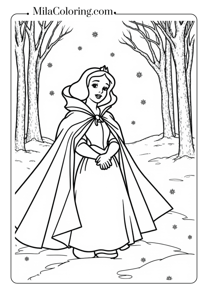 +38 Snow white coloring pages - Mila Coloring Free Printable