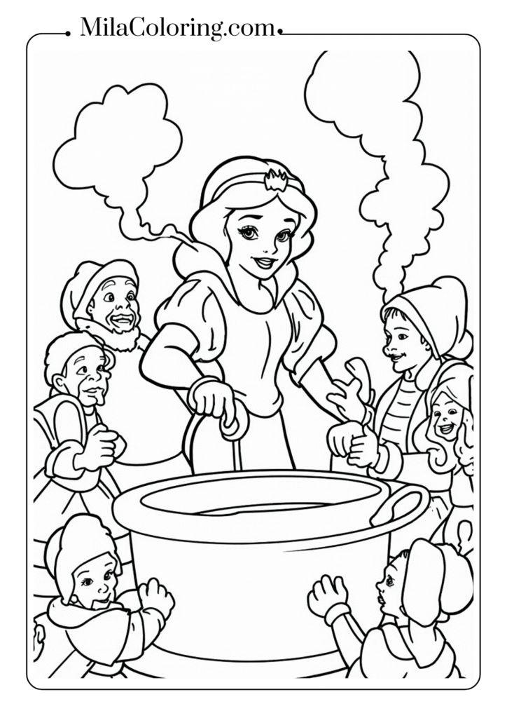 +38 Snow white coloring pages - Mila Coloring Free Printable