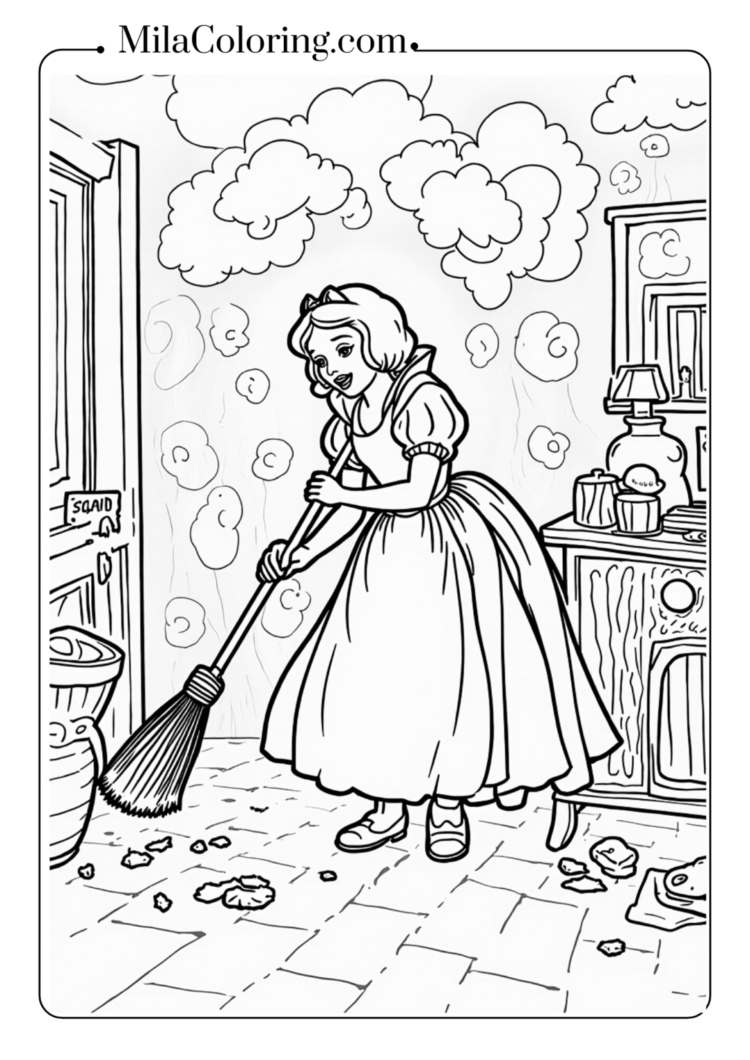 +38 Snow white coloring pages - Mila Coloring Free Printable