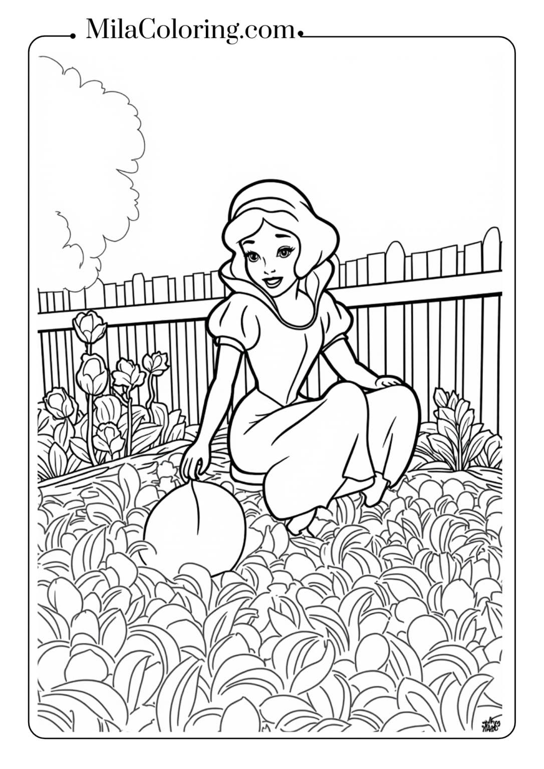 +38 Snow white coloring pages - Mila Coloring Free Printable
