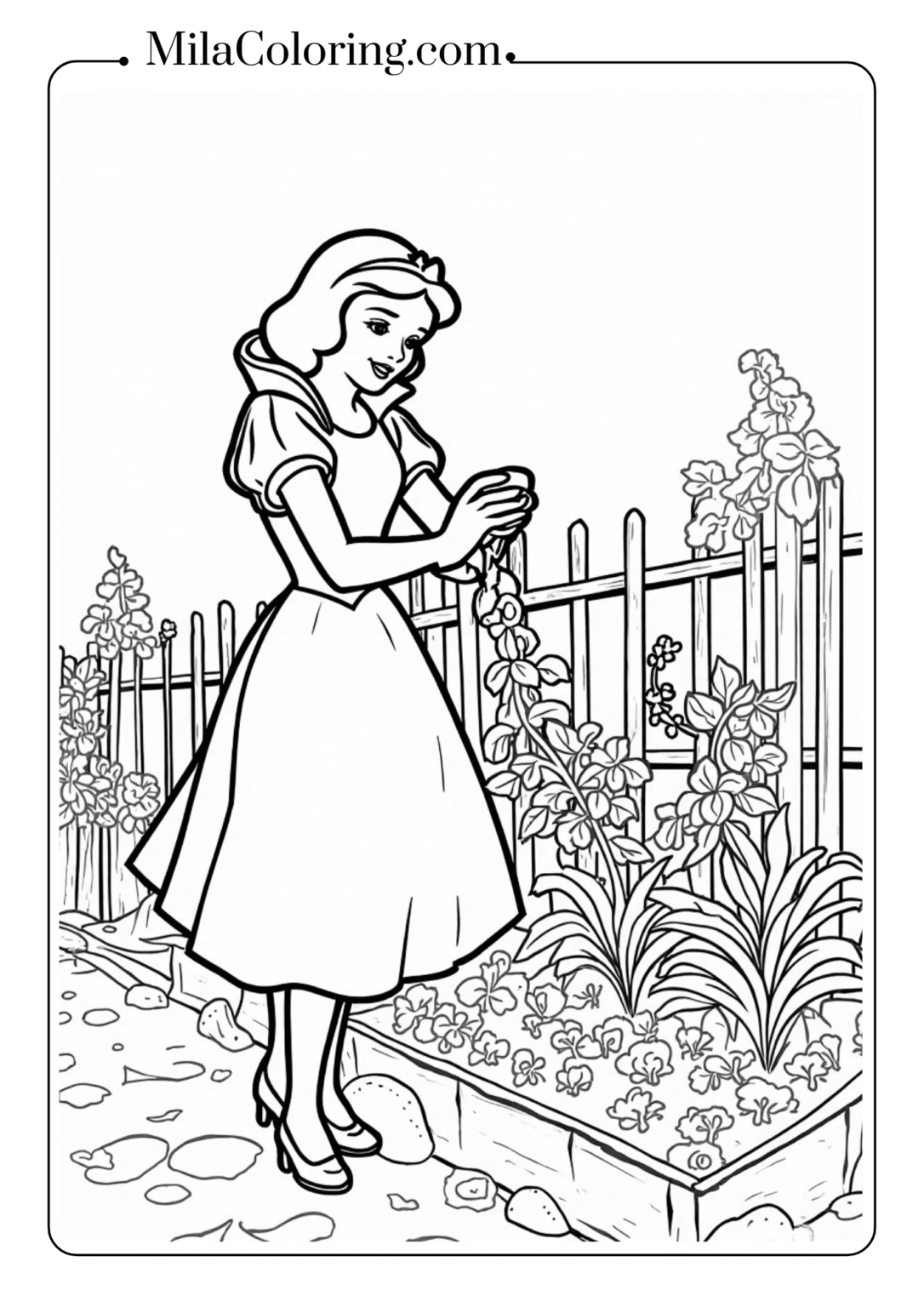 +38 Snow white coloring pages - Mila Coloring Free Printable
