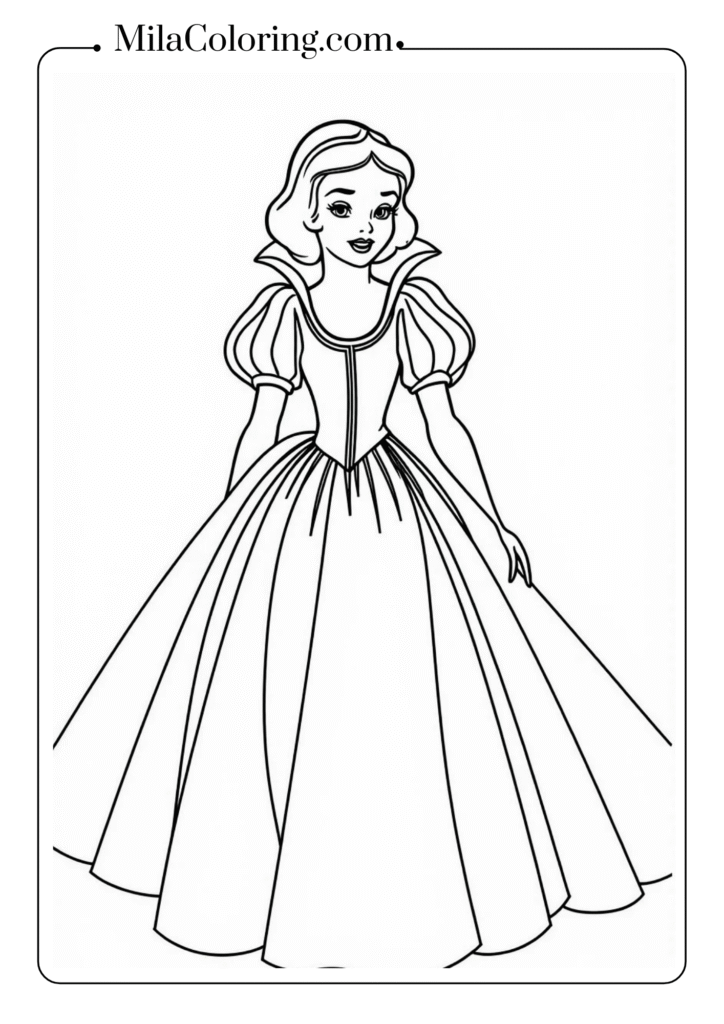 +38 Snow white coloring pages - Mila Coloring Free Printable