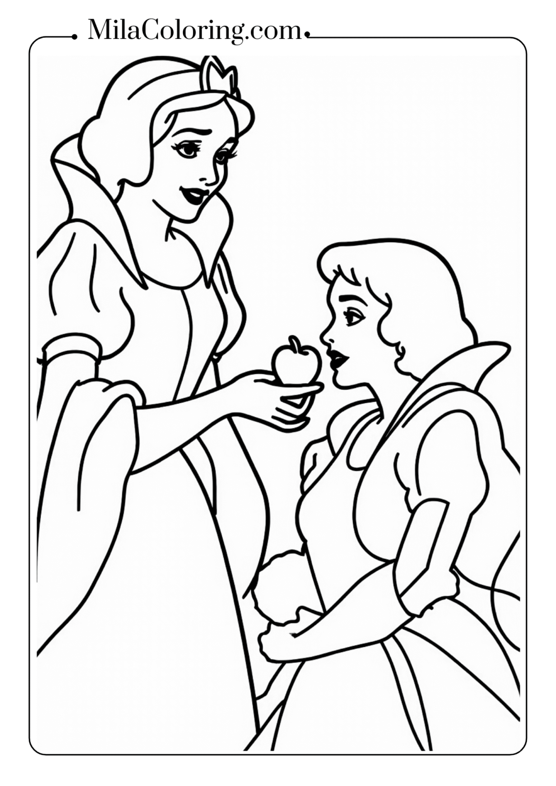 +38 Snow white coloring pages - Mila Coloring Free Printable