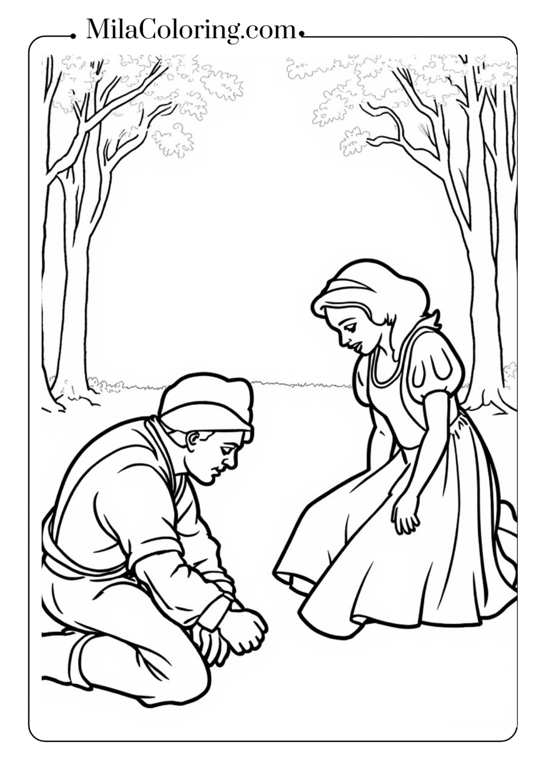 +38 Snow white coloring pages - Mila Coloring Free Printable